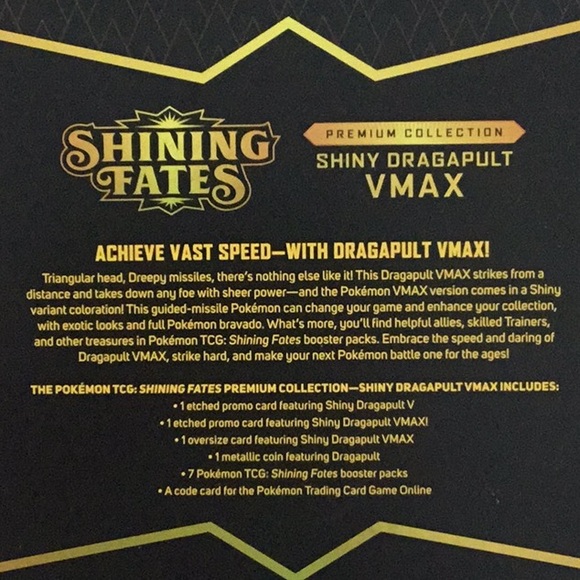 Pokemon | Other | Pokemon 22 Shining Fates Shiny Dragapult Vmax Box Tcg ...